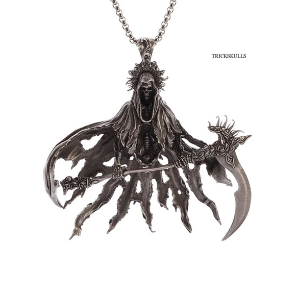 TRICKSKULLS | Accessories | Grim Reaper Death Ghost Skull Ghoul Punk ...